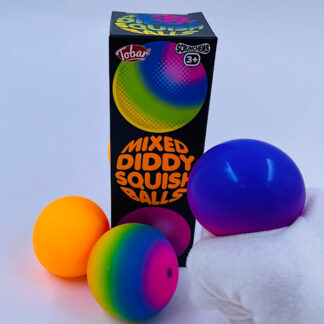 Mixed Diddy Squish Balls - 3 stk. blandede stressbolde - Sjov.dk